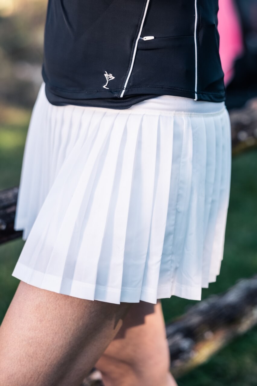 White/Black Pleated Sport Skirt| Golf and Tennis Skort by Golftini ...